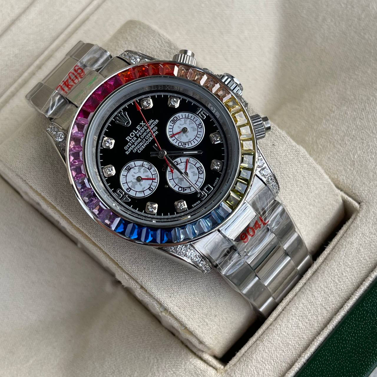 Rolex Rainbow Silver crystals - 250 euros