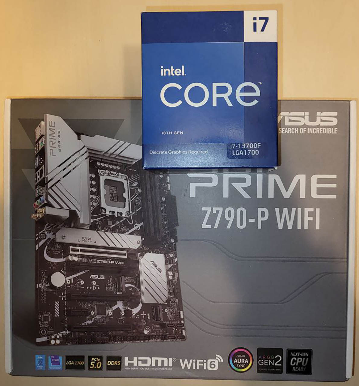 Новые Cpu Intel I7-13700f + Mb Asus Z790