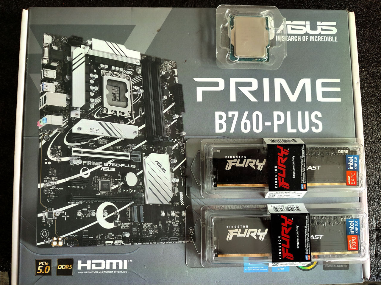 Set nou: Asus B760-Plus / i7-12700KF Turbo 5.0 Ghz / RAM 64 GB DDR5 ...