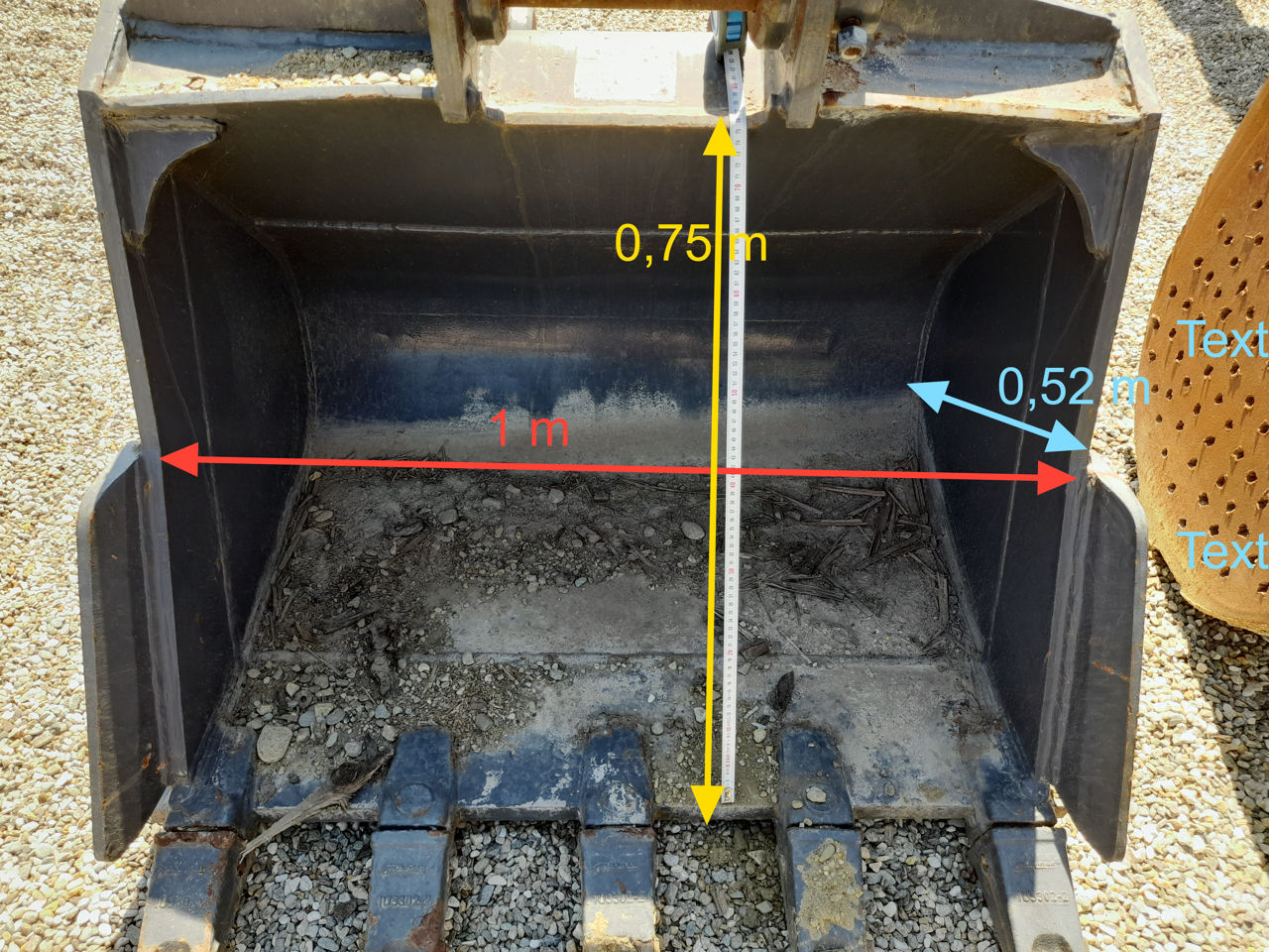 Prelungire brat excavator – cu 2 cupe