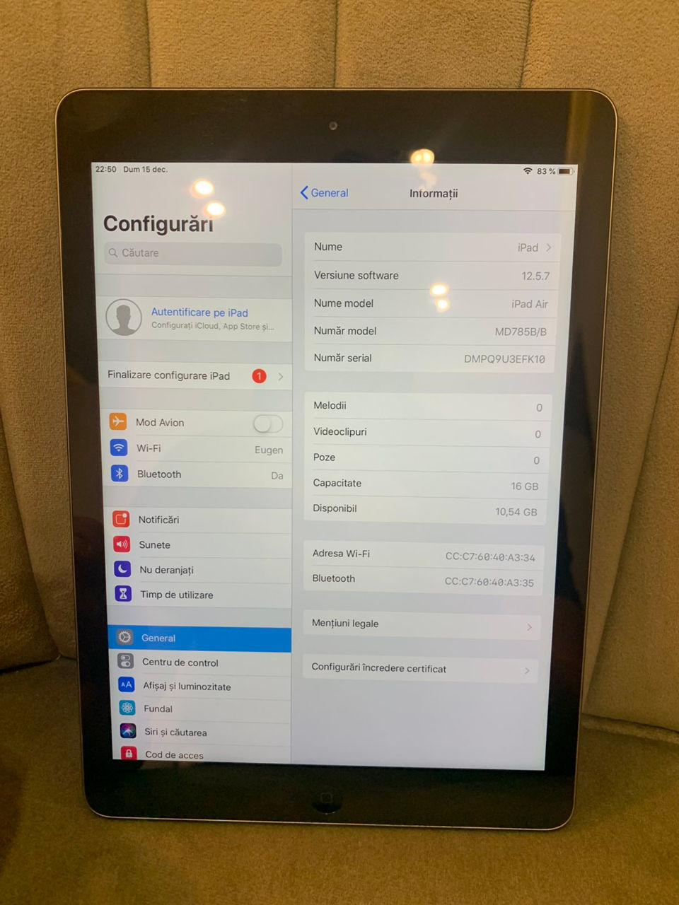 Ipad air 16gb 9.7
