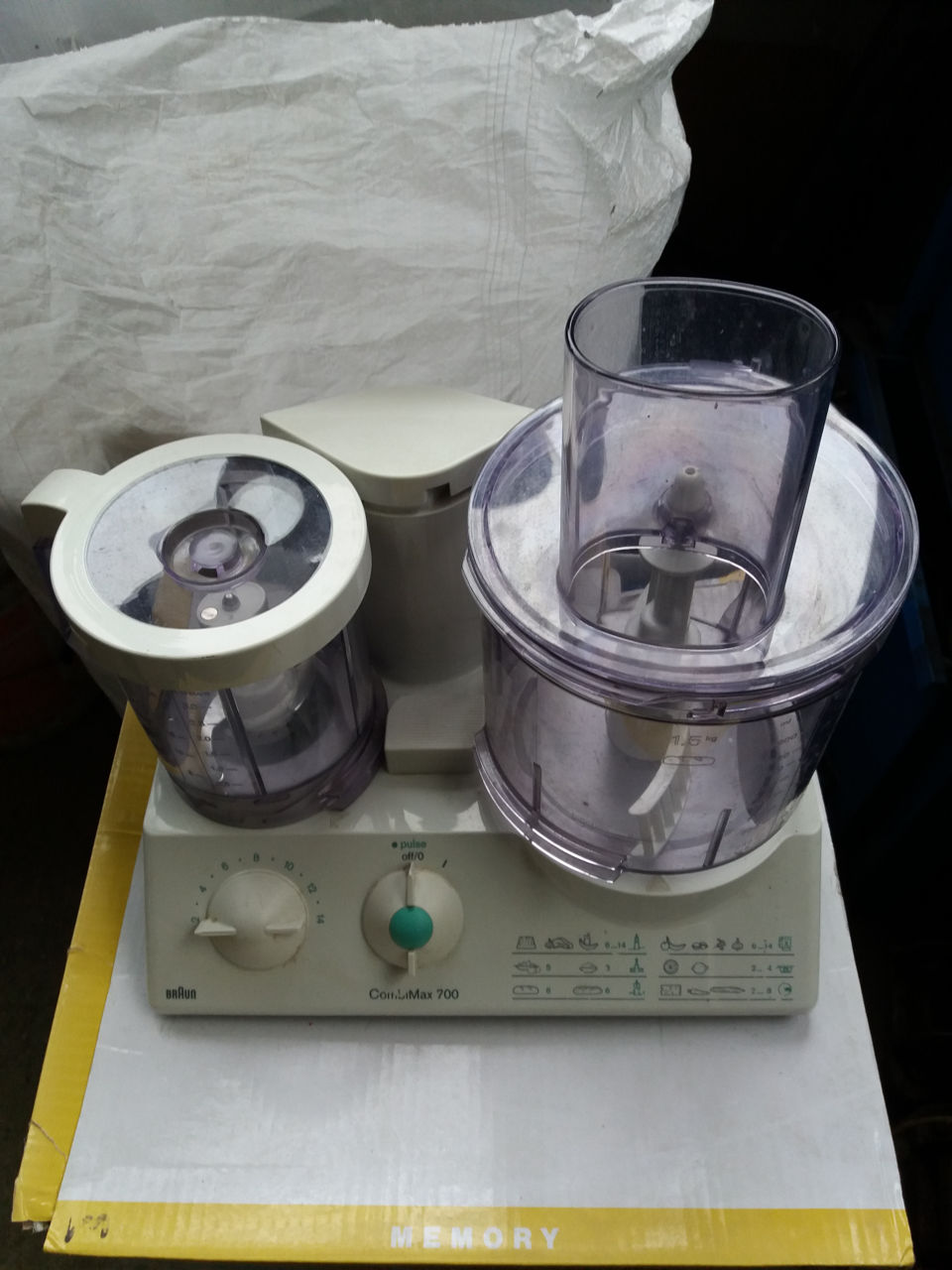 Отличный Кухонный комбайн Braun CombiMax K 700, 600 Вт, полностью рабочий