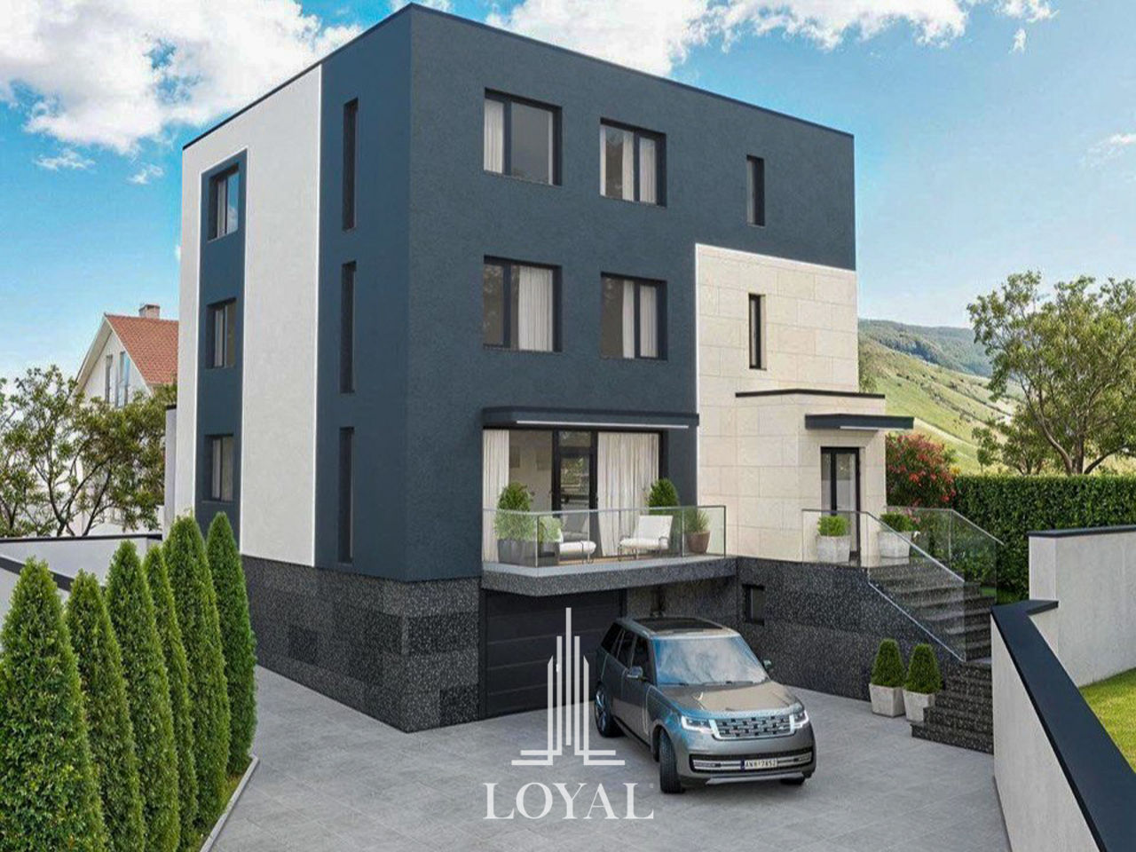 3-х этажный Дом, Hi-Tech! Кодру, 2-й переулок Плайулуй. Белый Вариант!