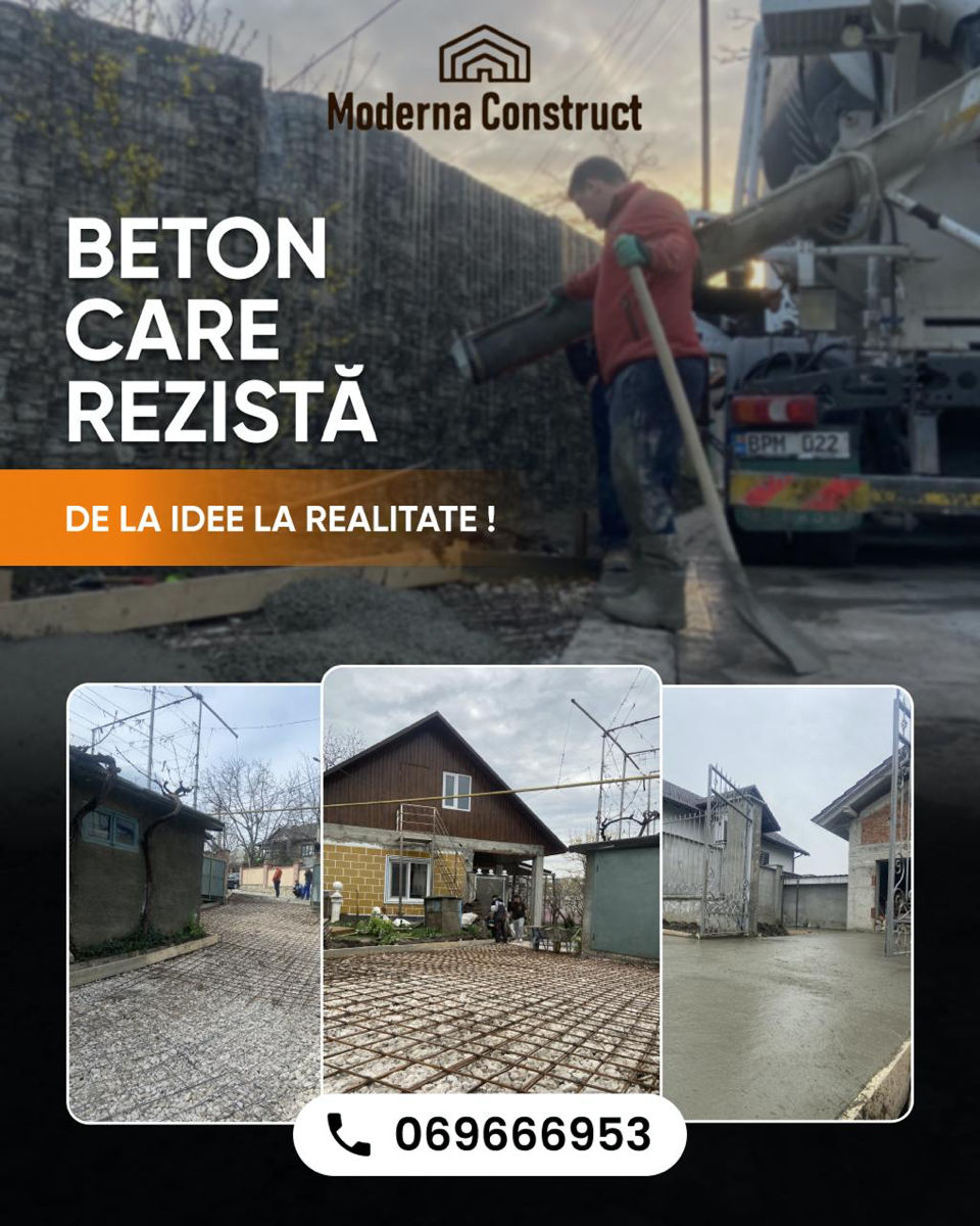 Servicii betonare ogradă la cheie în Chișinău și suburbii 24/24