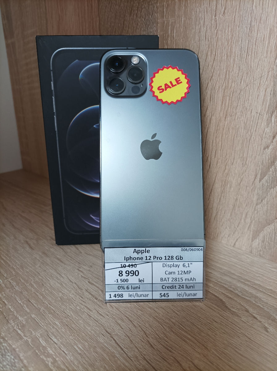 Apple iPhone 12 Pro 128 Gb. 8990 lei