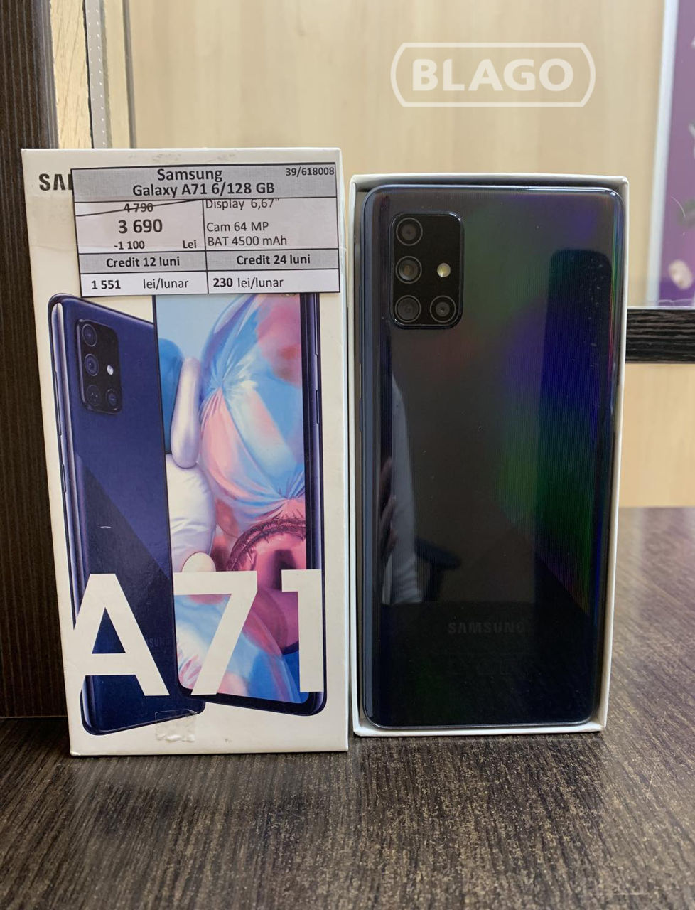 Samsung Galaxy A71 6/128 Gb, 3690 lei