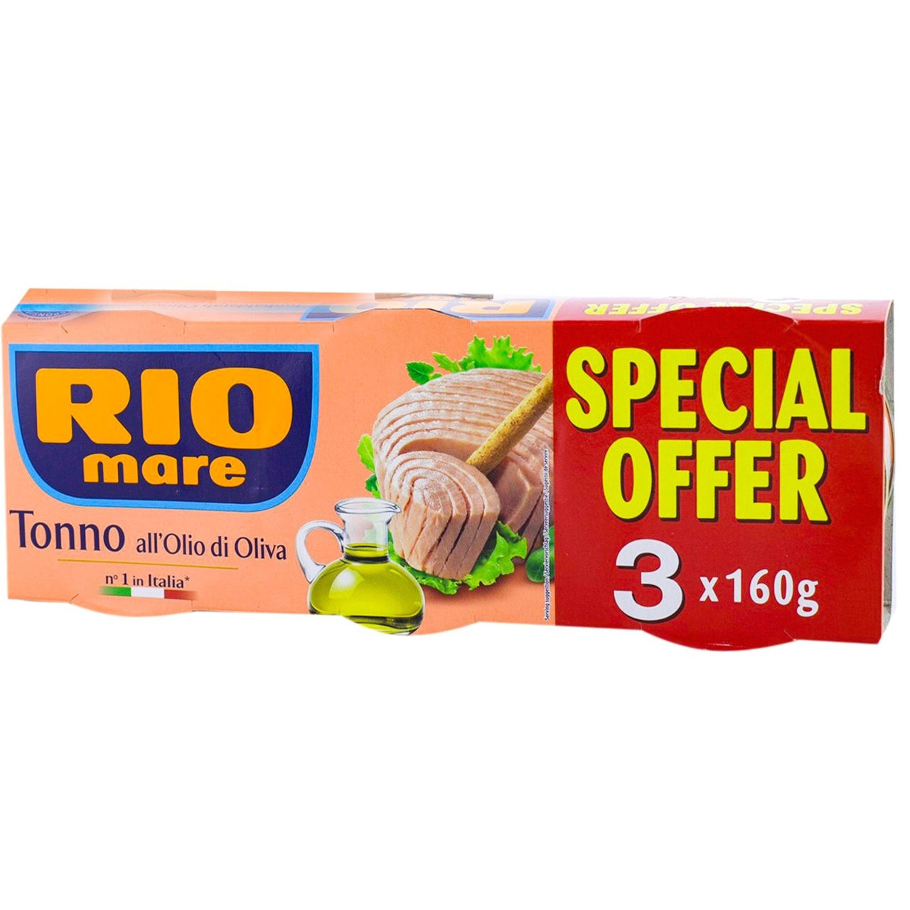 Ton Rio Mare in ulei de masline 3x160g 160 g 3 buc. in cutie