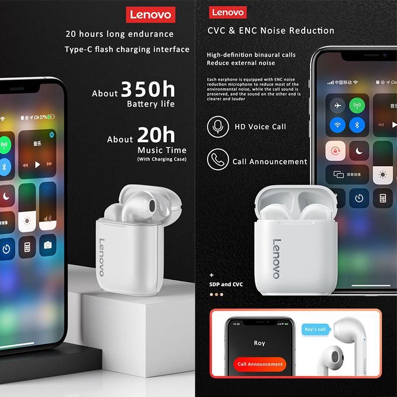 Беспроводные наушники Bluetooth Lenovo AirPods Airdots TWS