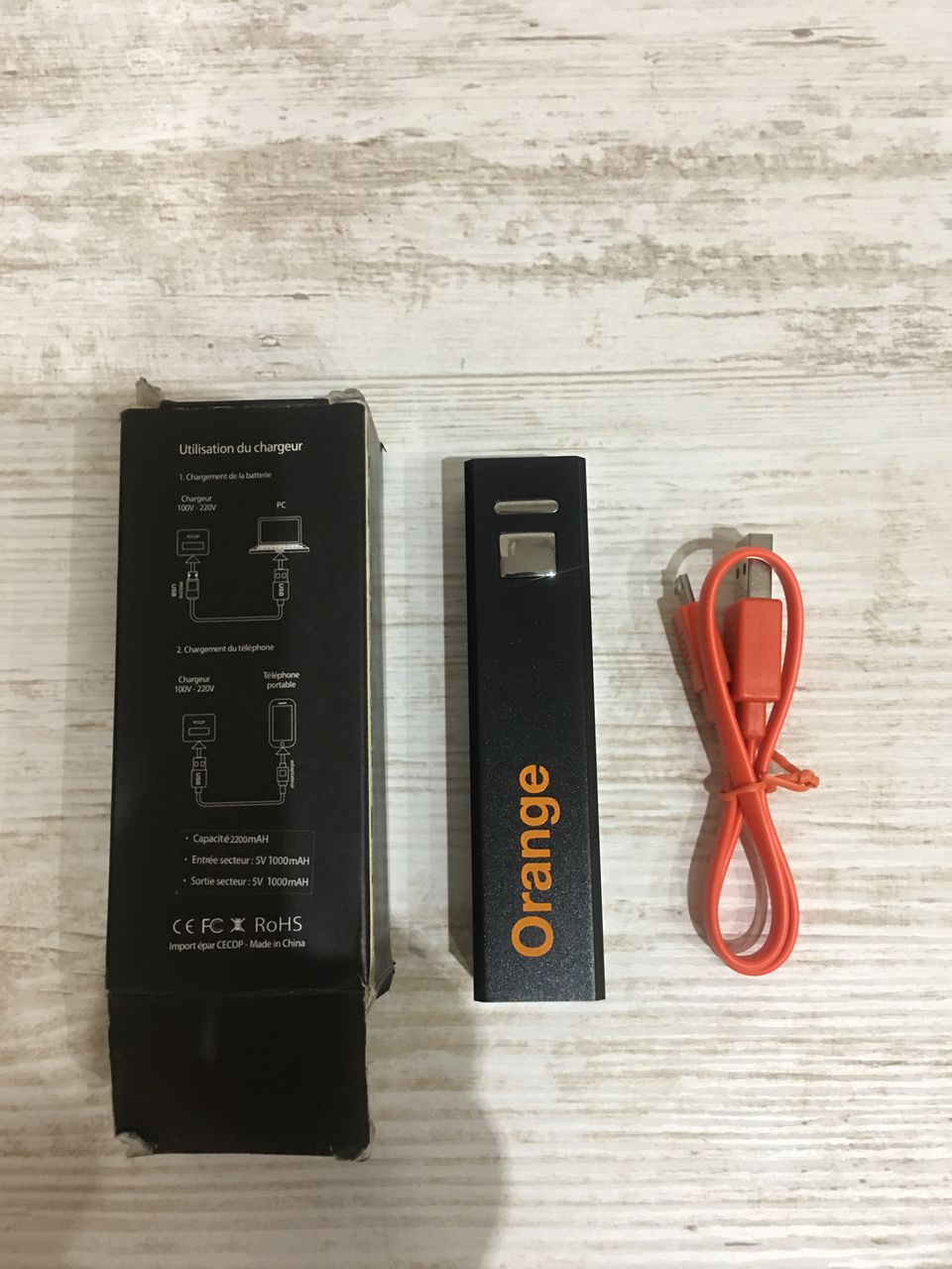 Power bank Orange 2200mah - 80L
