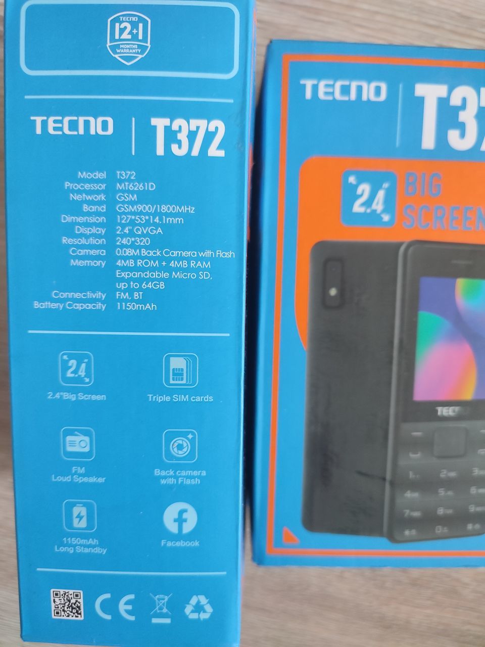 Новый Tecno T372 с 3 сим