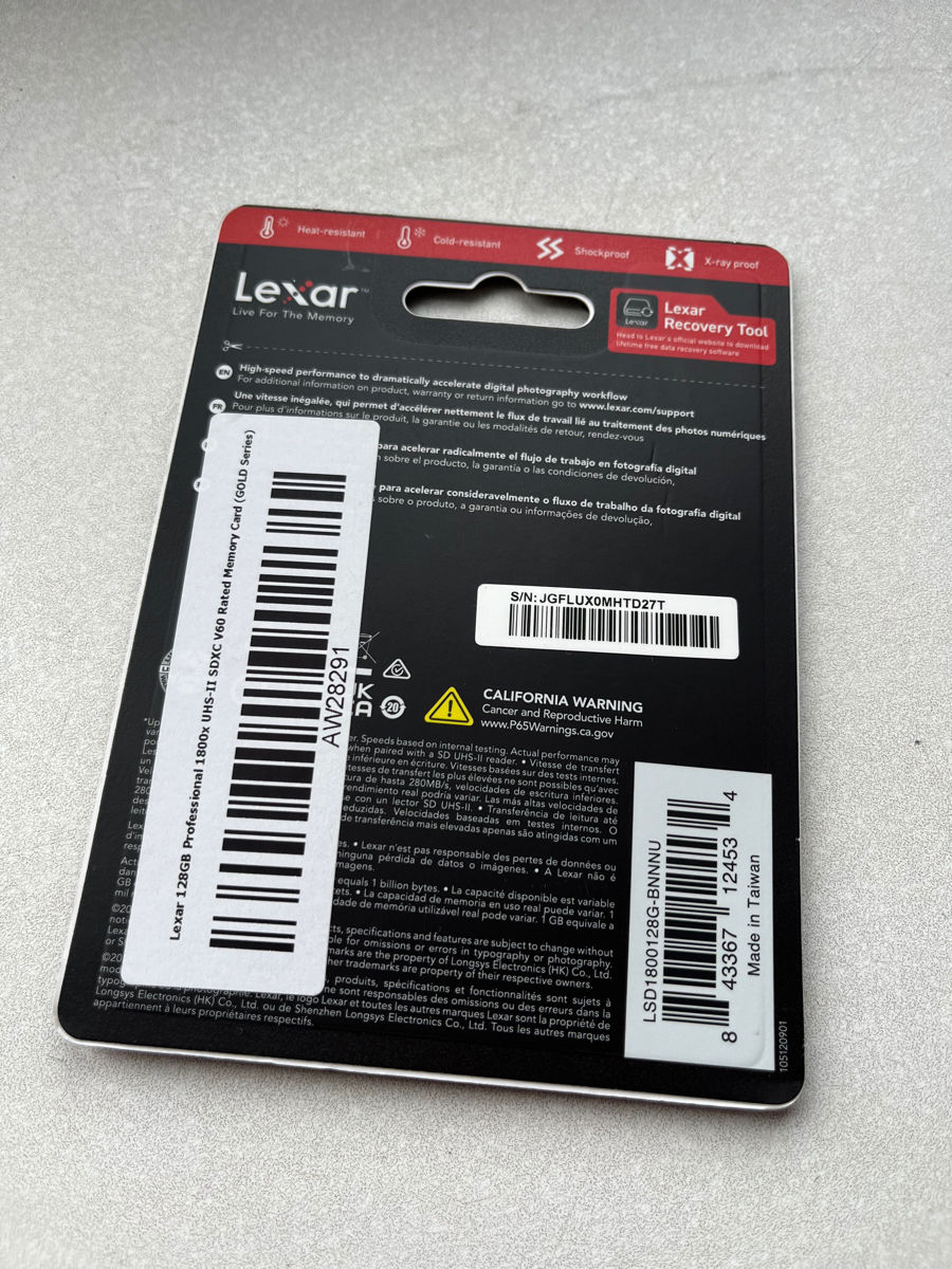 Card Lexar 128GB V60 UHS-II (Gold) Nou