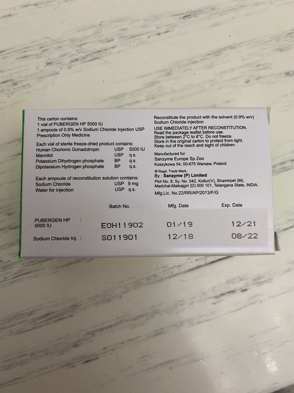 Gonadotropina corionica (Pregnyl) 5000UI 200 lei