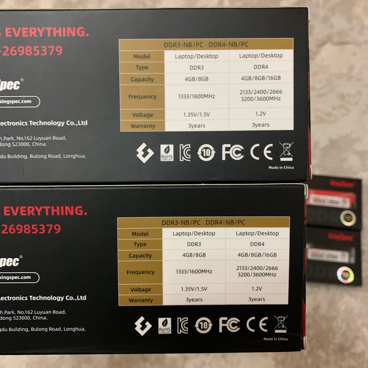 KingSpec DDR4 RAM 8GB 16GB XMP 3200Mhz