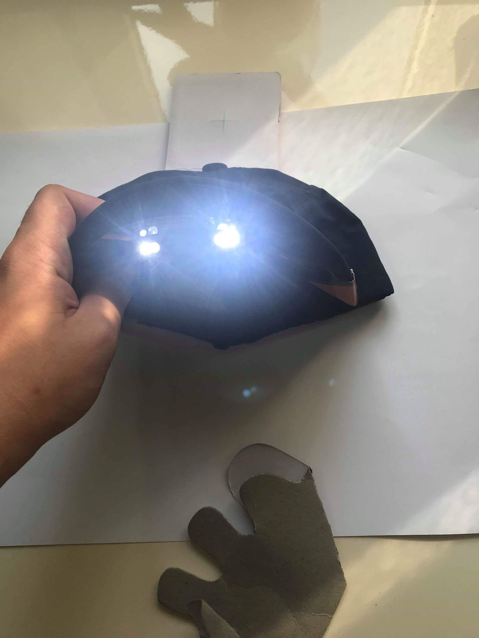 Chipui si caciula pentru pescuit cu led