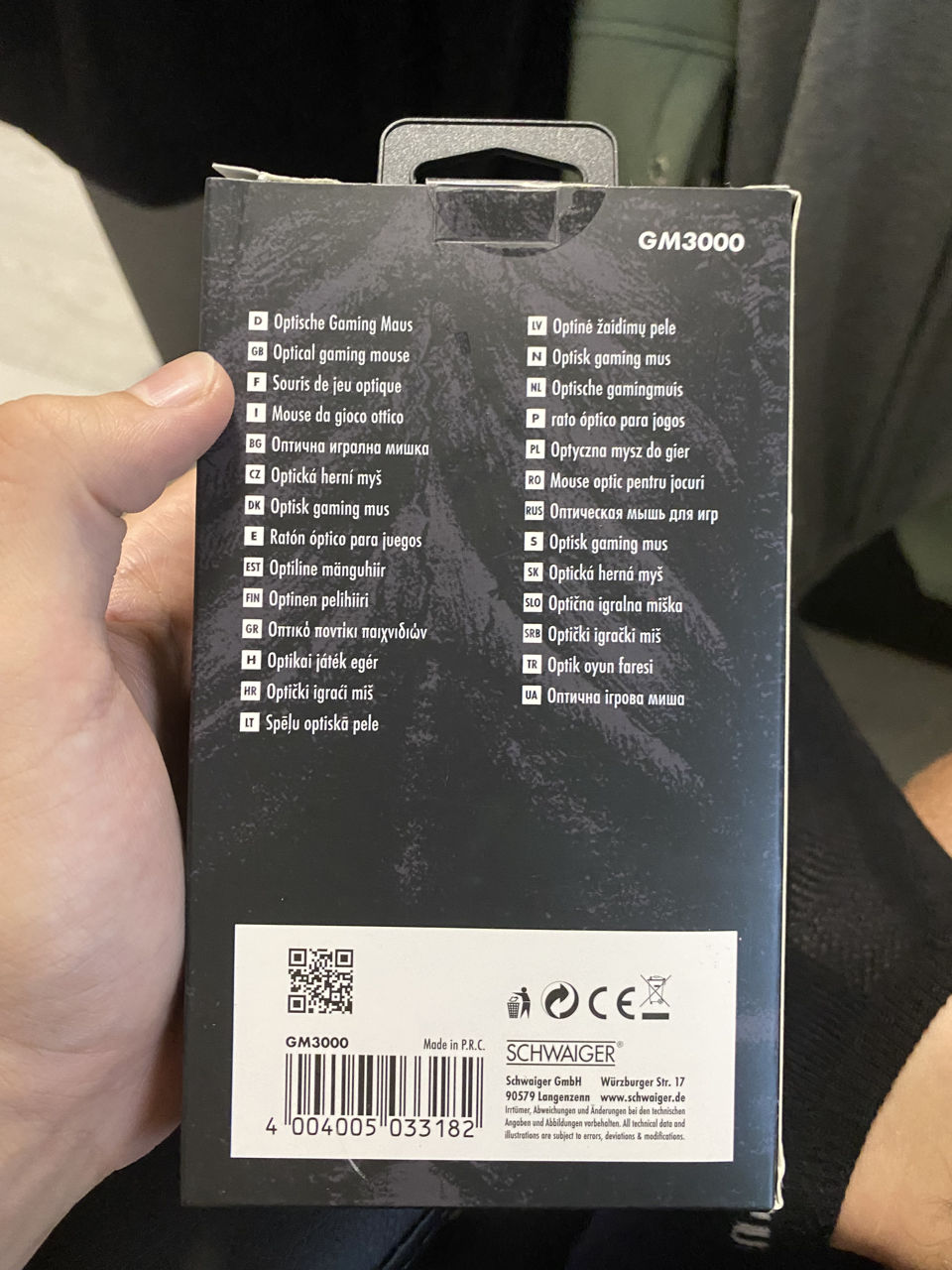 Schwaiger Gaming Mouse GM3000