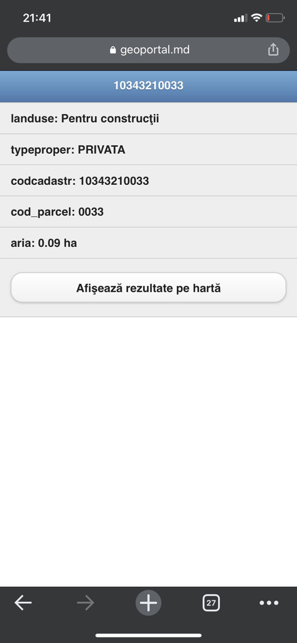 Lot pentru construcție Mereni, Anenii Noi