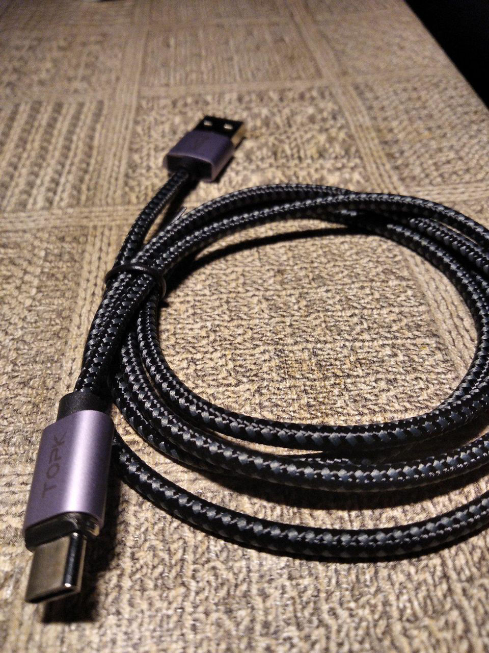 Кабель для быстрой зарядки и передачи данных Type C Topk