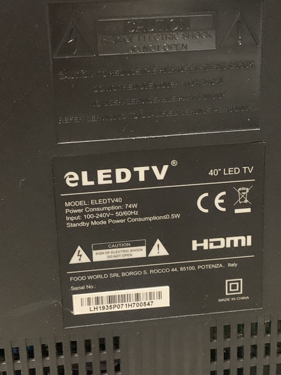 Tv Eled 1570 lei