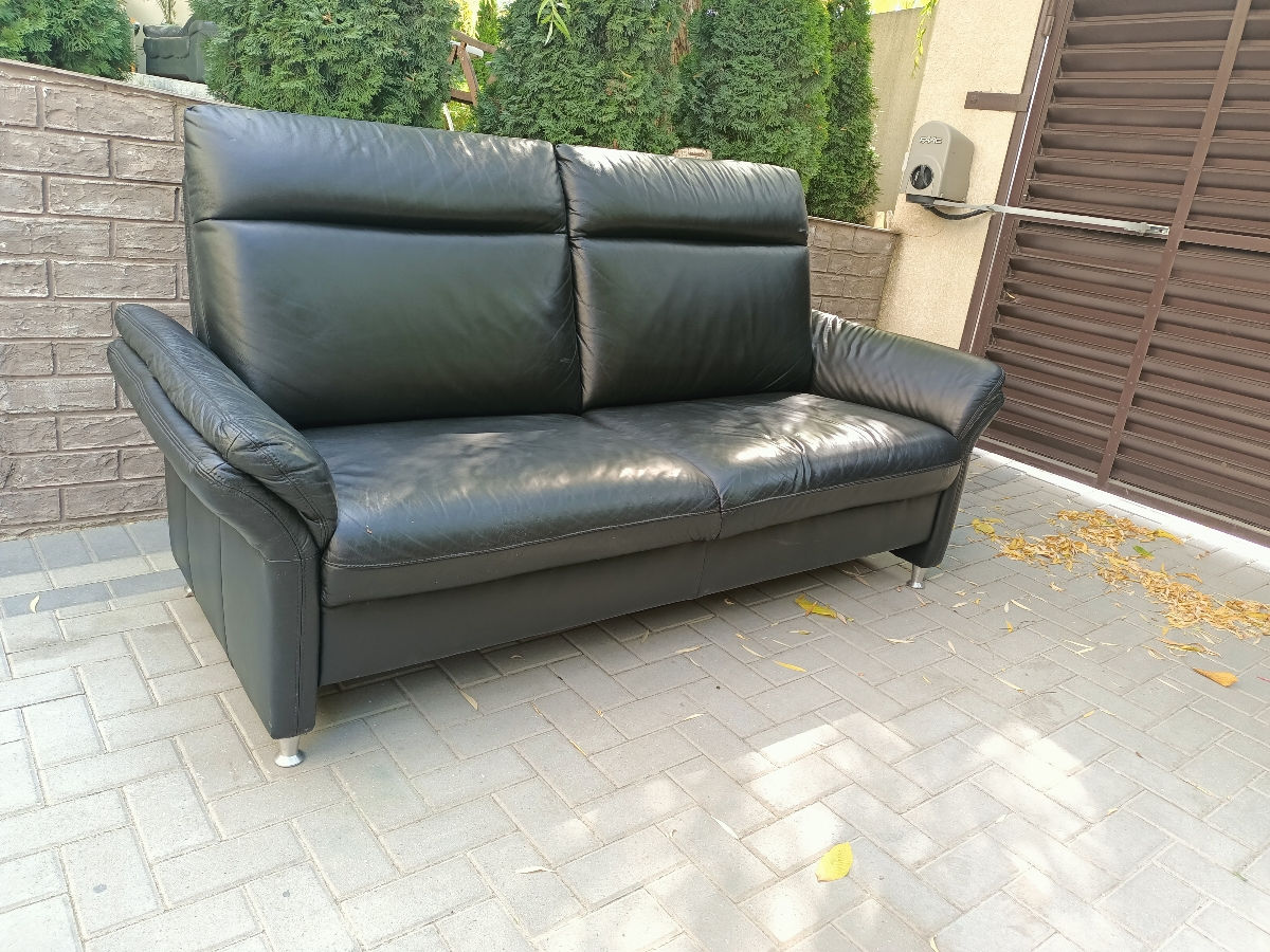 Canapea 2 locuri din piele naturala