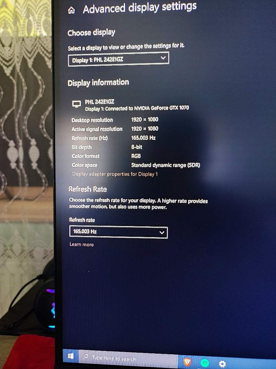 Monitor philiphs 165 Hz din RO