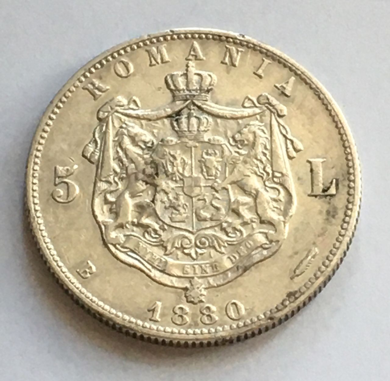 Moneda 5 lei 1880