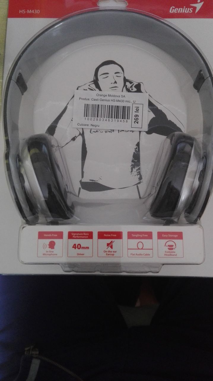 Наушники с переключателем вызова и микрофоном Genius HS-M430