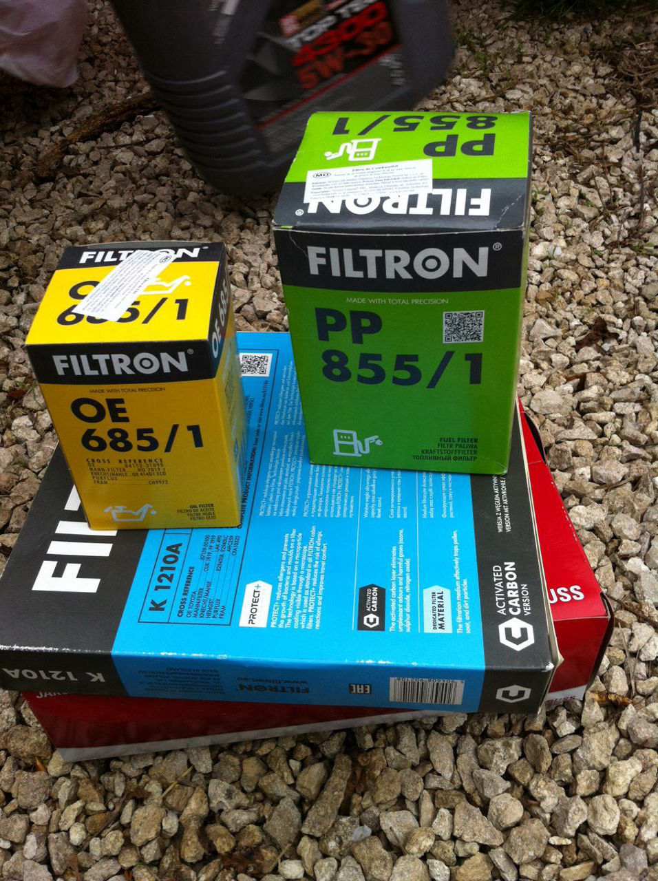 Комплект фильтров Filtron и тормозные колодки для Toyota Corolla!!!