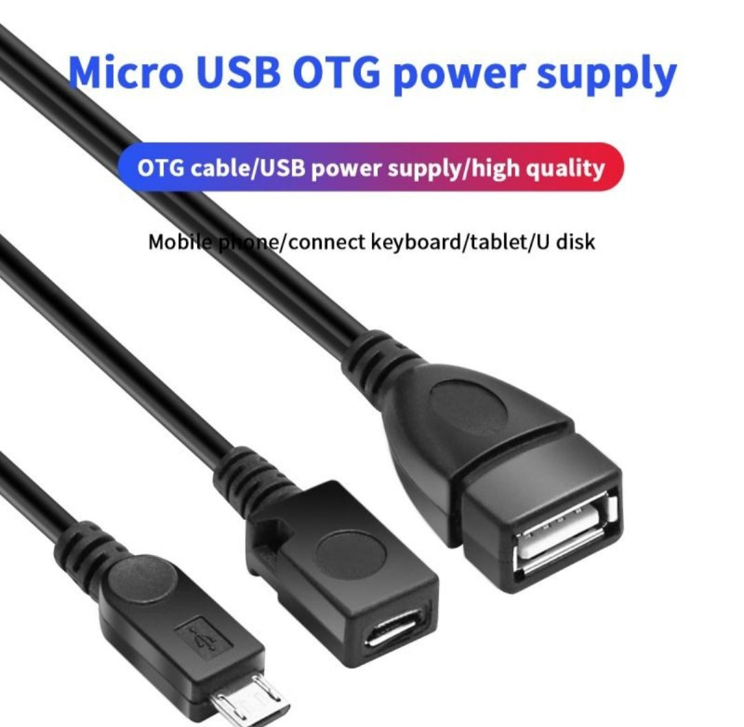 Micro USB OTG кабель для передачи данных и зарядки