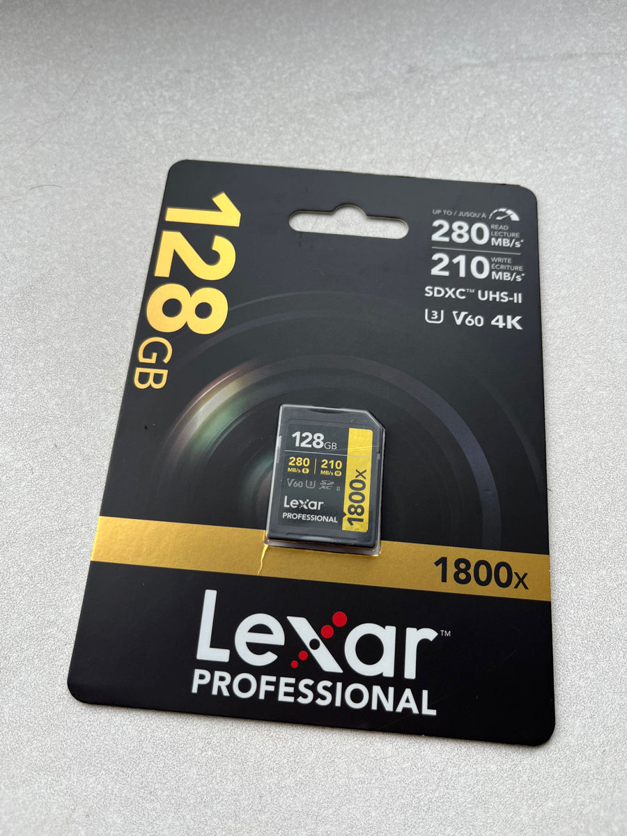 Card Lexar 128GB V60 UHS-II (Gold) Nou