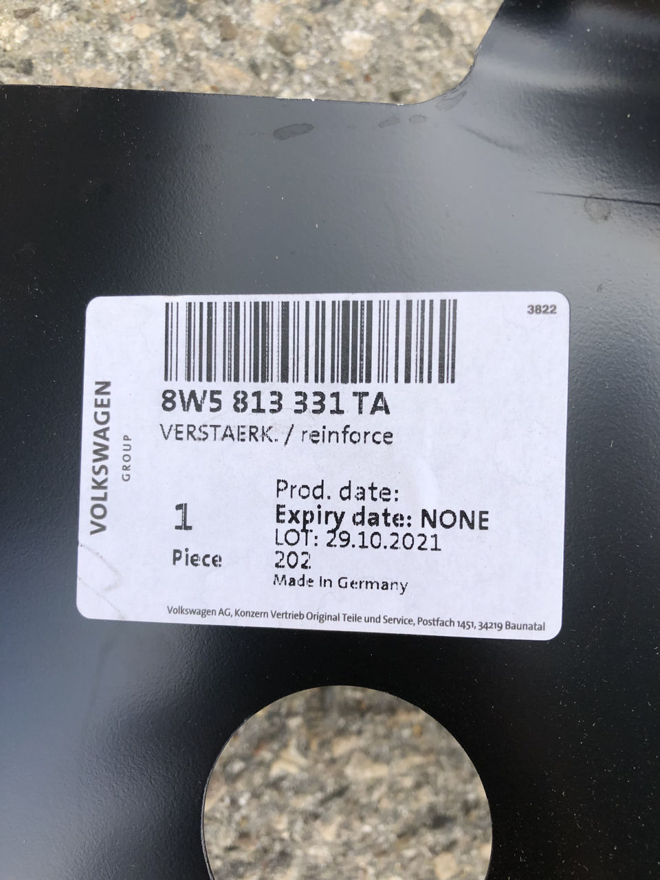 Задняя панель : 8W5813331TA