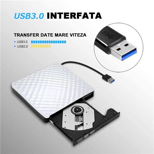 Unitate DVD externa Sundiguer USBC 30 CD DVD RW Alb
