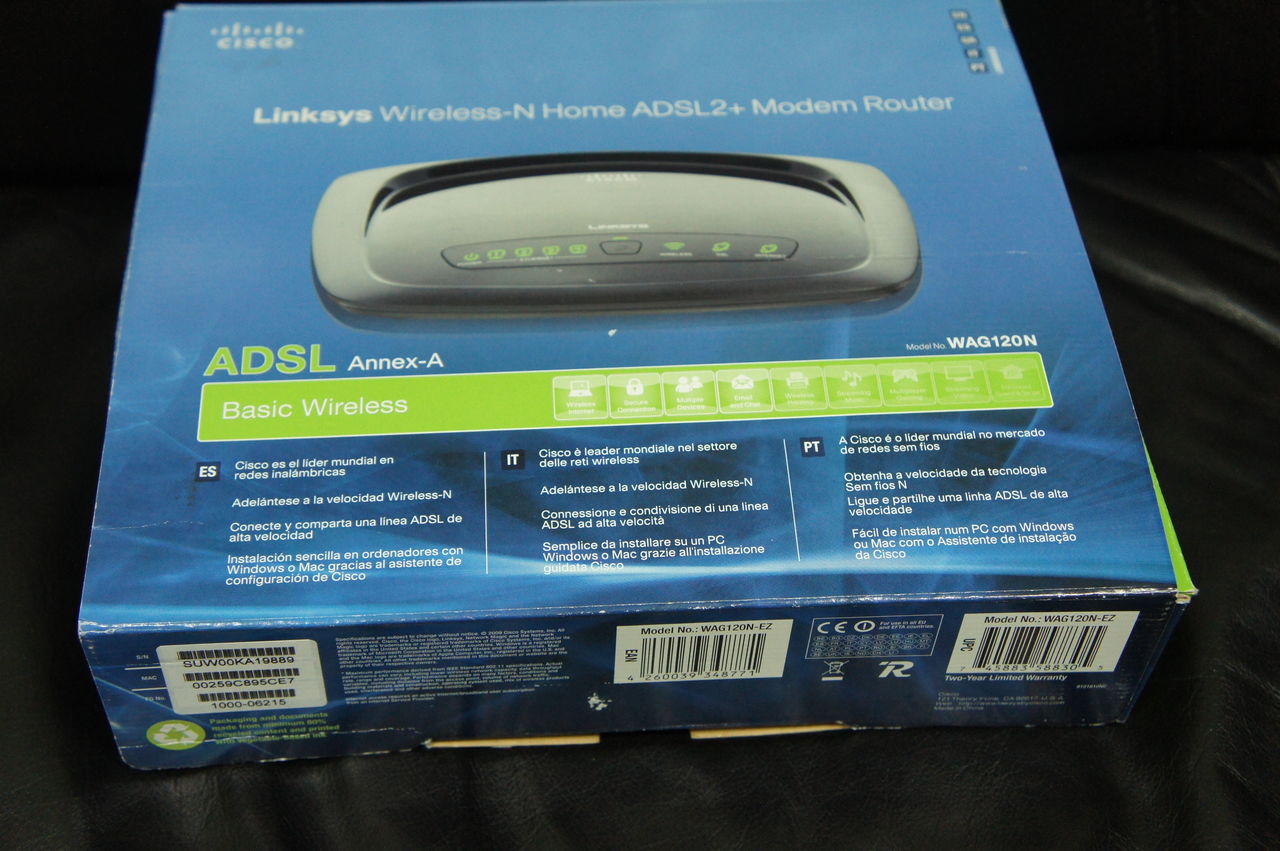 Роутер - маршрутизатор беспроводной linksys - wag120n