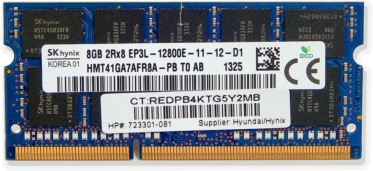 SK Hynix 8GB 2Rx8 EP3L-12800E DDR3L-1600Mhz ECC Non-Registered Server Memory