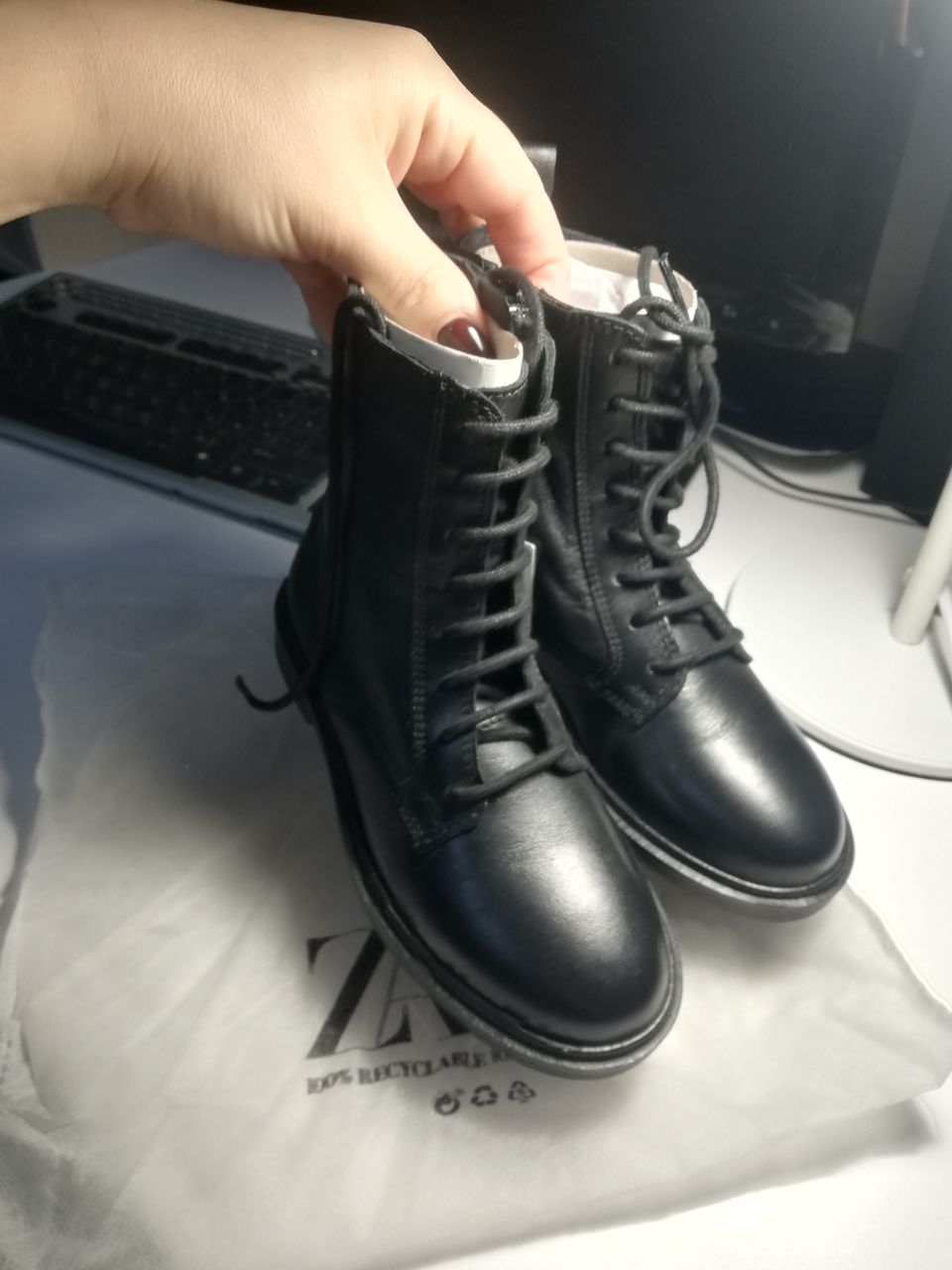 Кожаные ботинки Zara,28 размер
