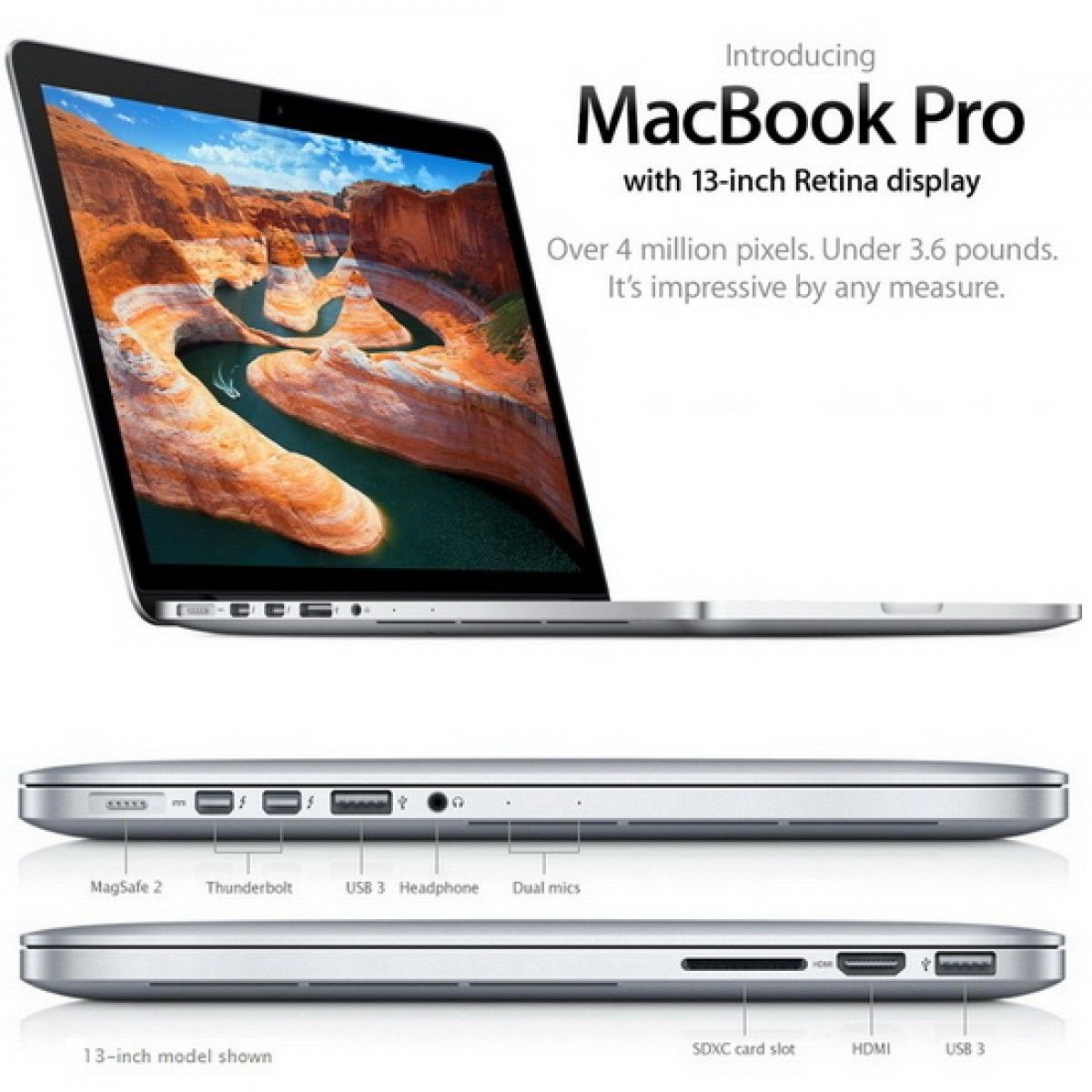 Apple MacBook Pro A1502-13(Retina), intel i5 +video 1.5gb +ram 8gb ...