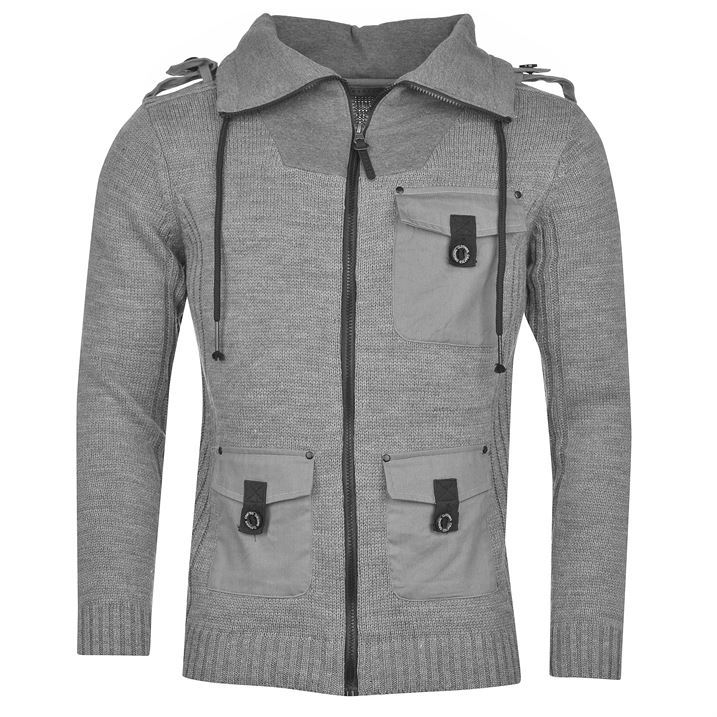 Crafted Cowl Full Zip Knit Cardigan - Cardigan pentru barbati, Marimea ...