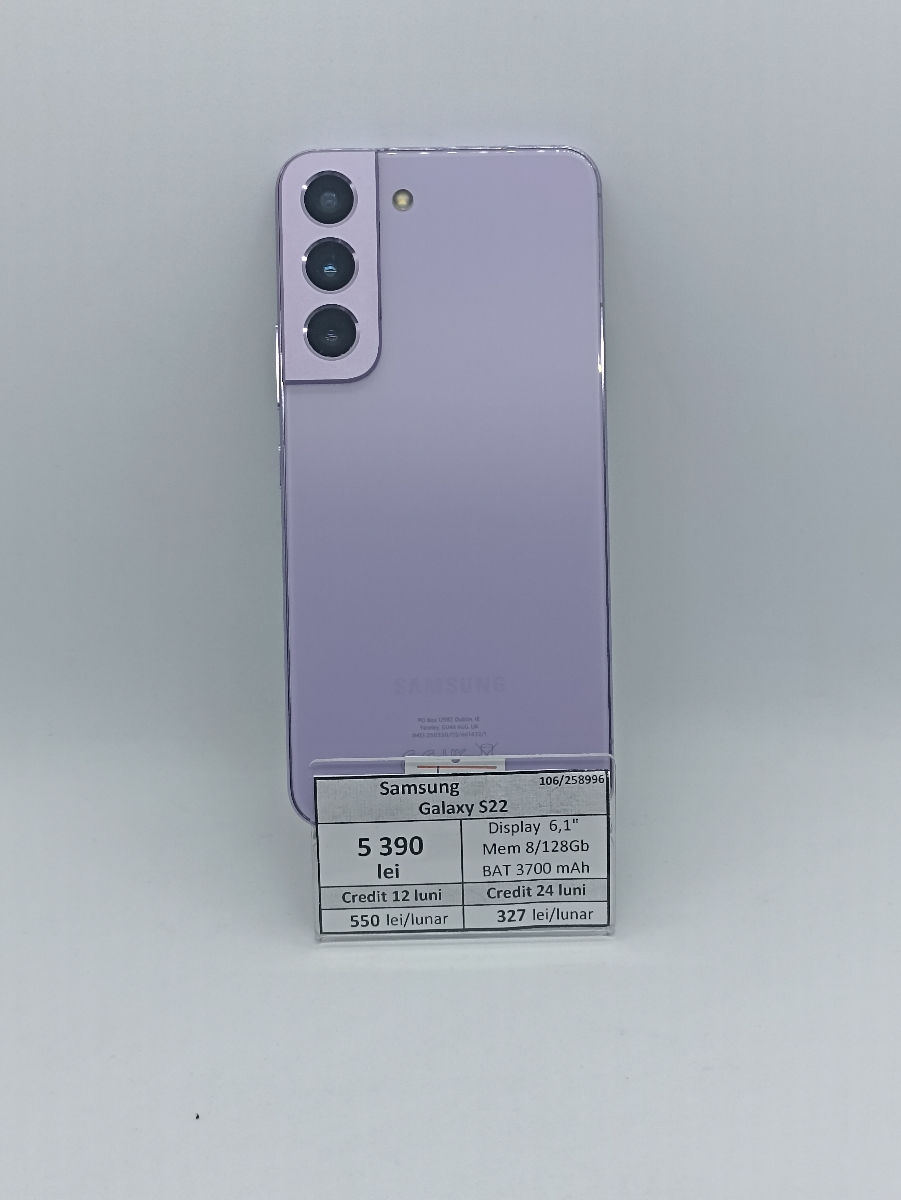Samsung Galaxy S22 8/128 GB. 5390 lei