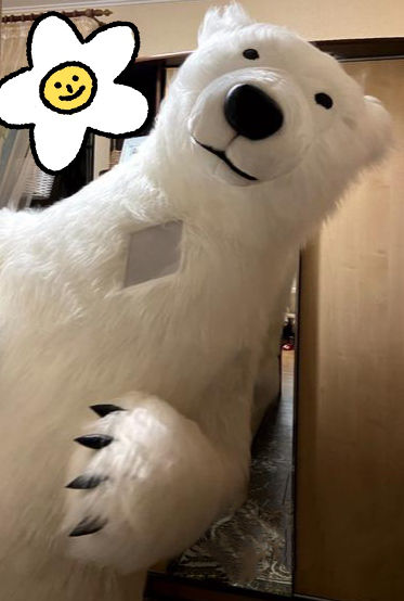 Un urs alb uriaș pentru petrecerea ta