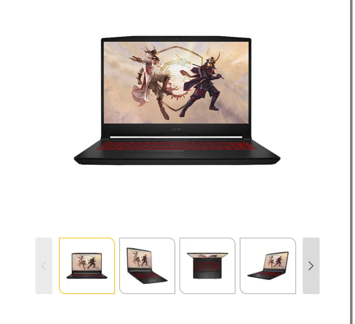 Laptop Gaming MSI Katana GF66 12UD-285XRO, Intel Core i5-12500H pana la 4.5GHz, 15.6" Full HD, 16GB,