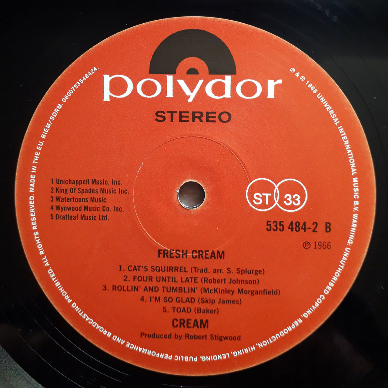 Vinyl Cream ( 1966 ) 180 Gr.