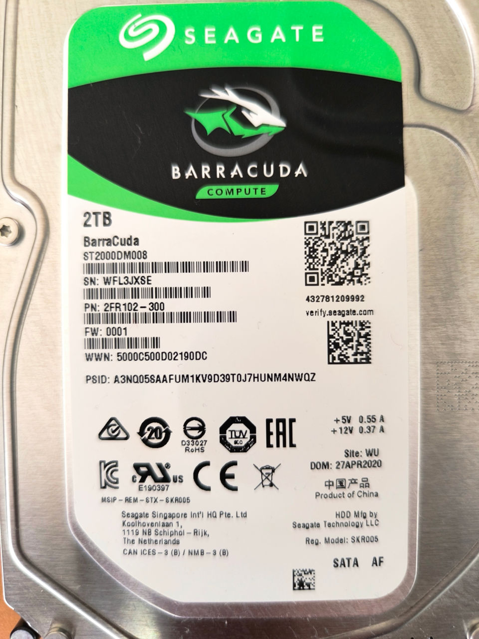 Seagate BarraCuda 2.0TB