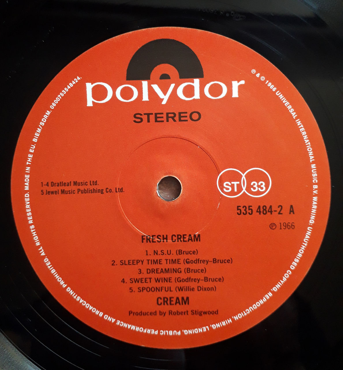 Vinyl Cream ( 1966 ) 180 Gr.