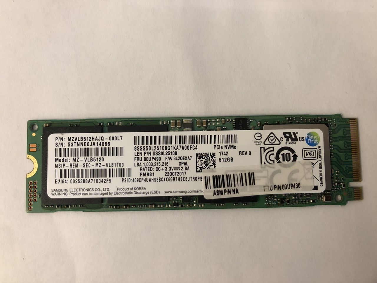 SSD Samsung PM981 M.2 NVMe 512GB V-NAND TLC