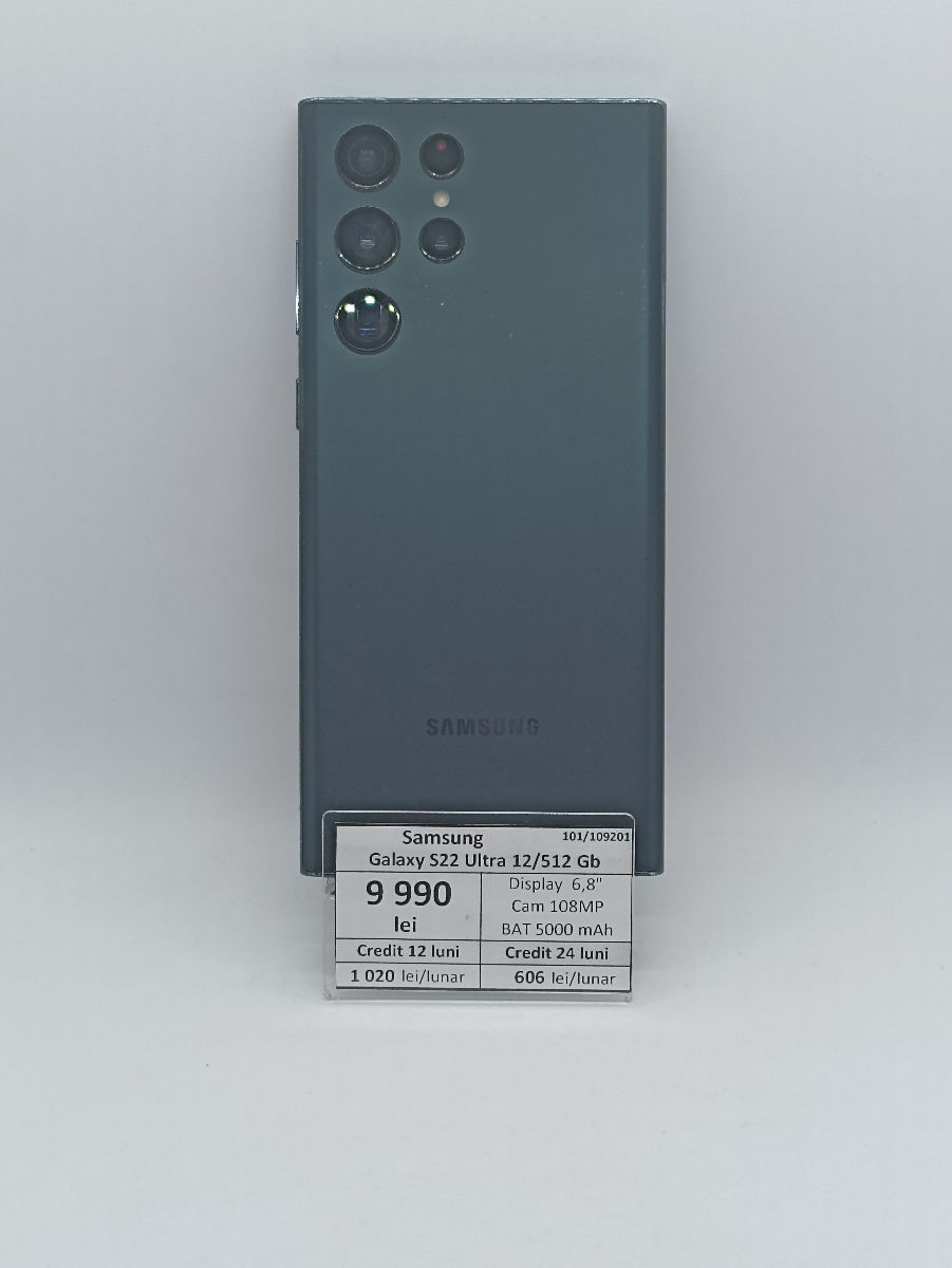 Samsung Galaxy S22 Ultra 12/512 GB. 9990 lei