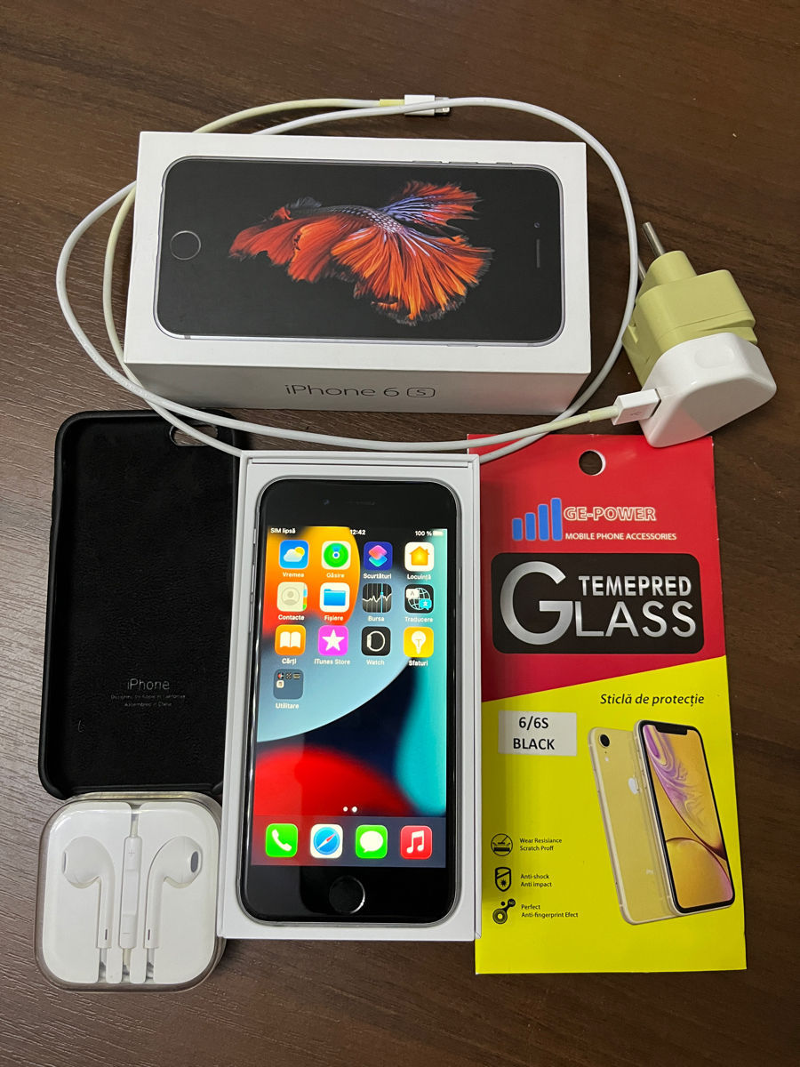 iPhone 6s, 32 Gb, Neverlook, culoare Space Gray, stare 9/10, full complect!