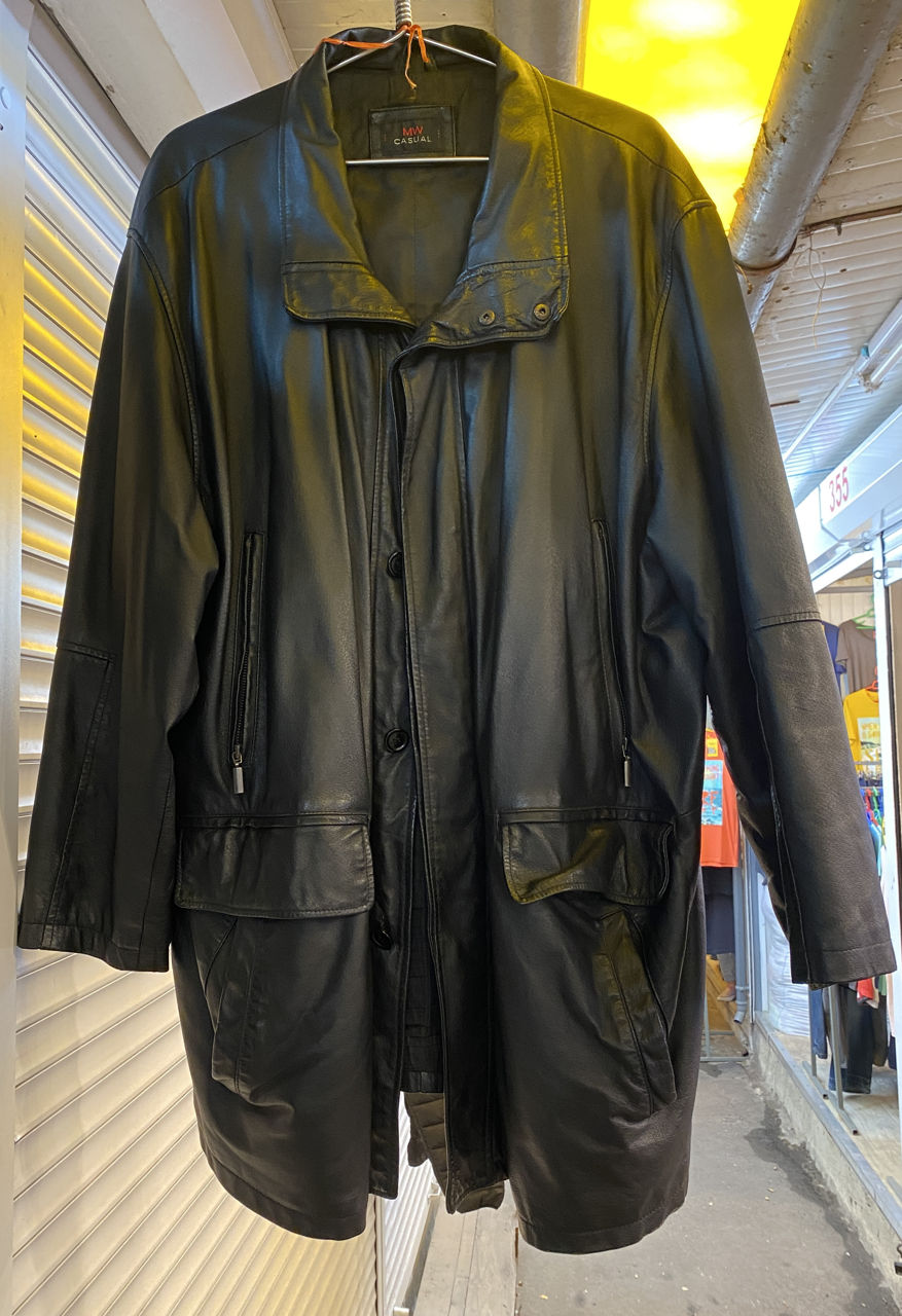 Куртка б/у, натуральная кожа, длинная, XХХL - 700л. Новая куртка, XL ...