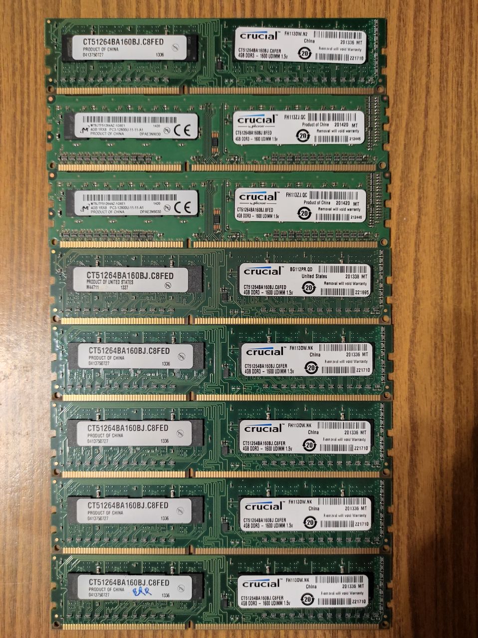 DDR2 1-2-4GB, DDR3 2GB-4GB-8GB, DDR4-4-8-16GB - оригинальная, гарантия.