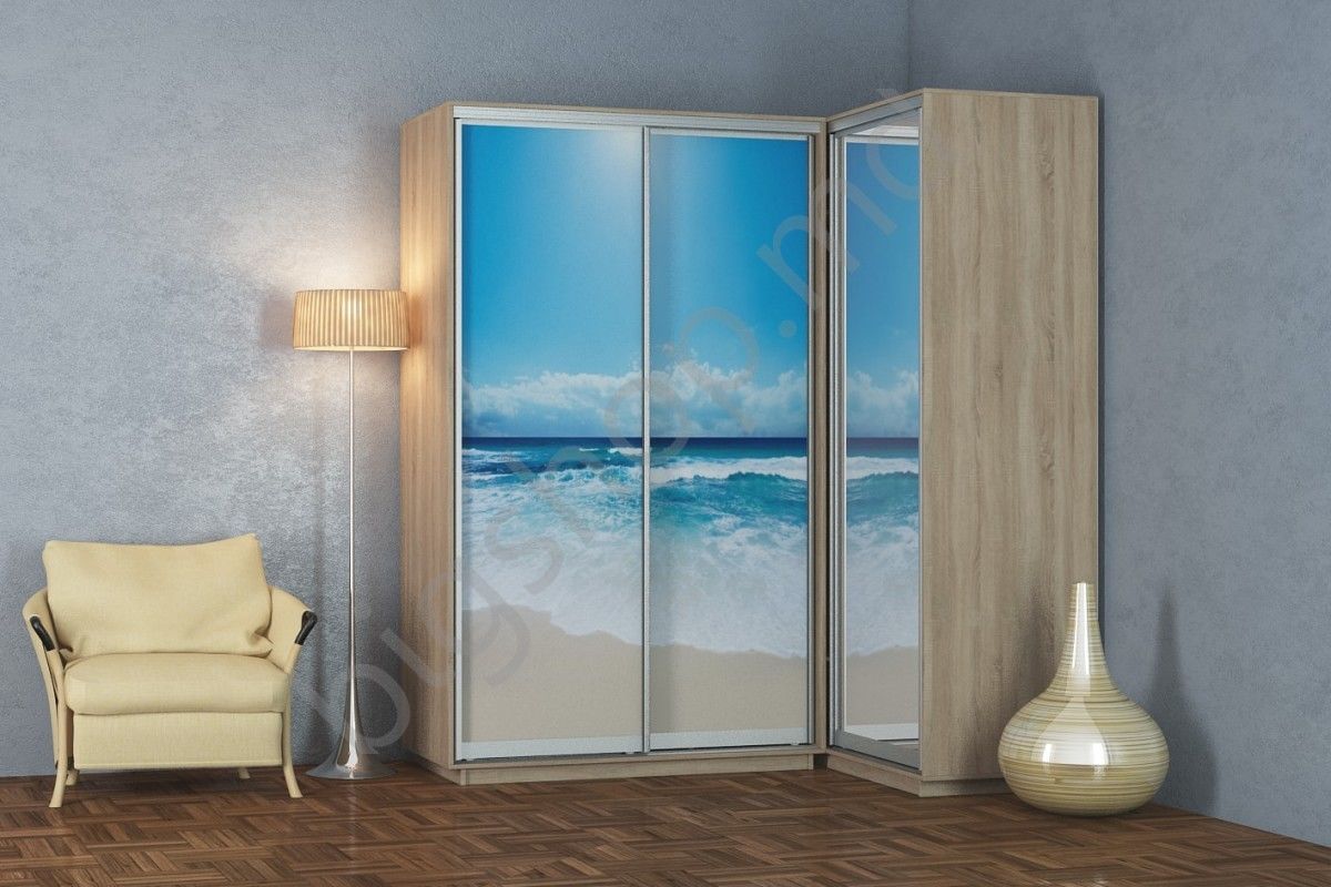 Dulap colt Confort-NV 2D+1 Photoprint+oglinda (160x60x120) în Moldova ...