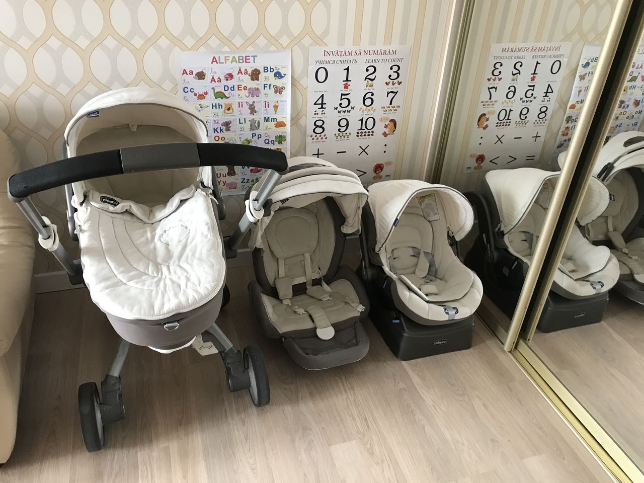 Carucior bebelus 3 in 1 (brandul Chicco Trio I-Move)