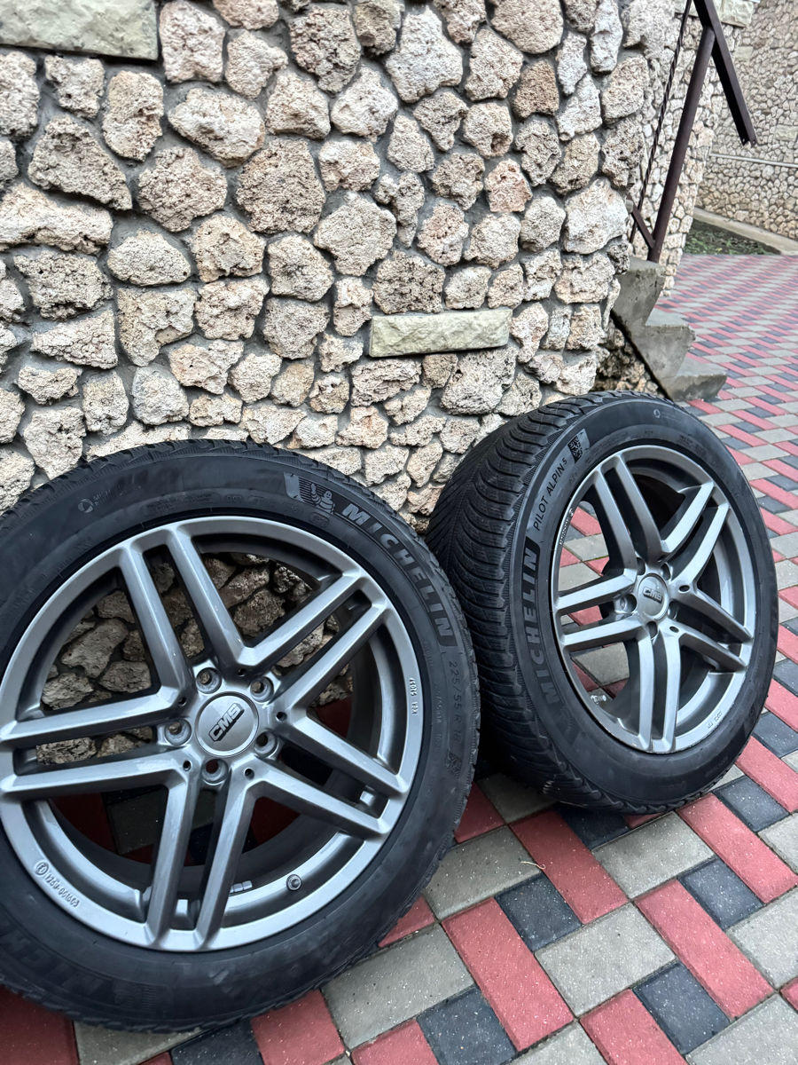 Jante R18 cu anvelope iarna 2022 Michelin 225/55 R18 pilot alpin 5